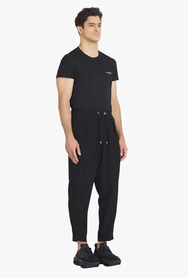 Balmain Slouchy Tapered Sweatpants - Black