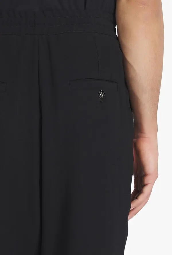 Balmain Slouchy Tapered Sweatpants - Black
