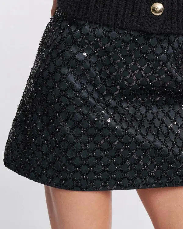 Dorothee Schumacher Sequin Embellished A-line Mini Skirt