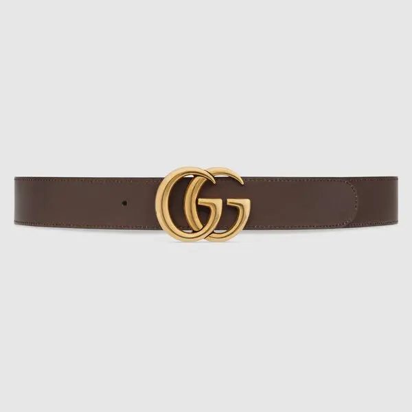 Gucci Gg Marmont Reversible Belt - Gray