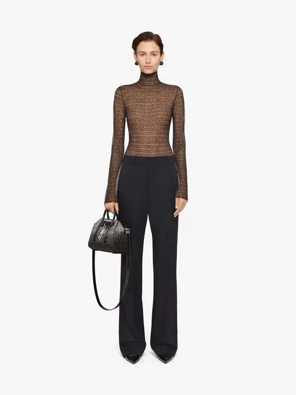 Givenchy 4g Lace Bodysuit With Rhinestones