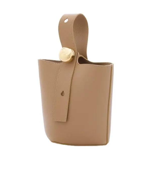 Loewe Pebble Bucket Mini Bag - Latte