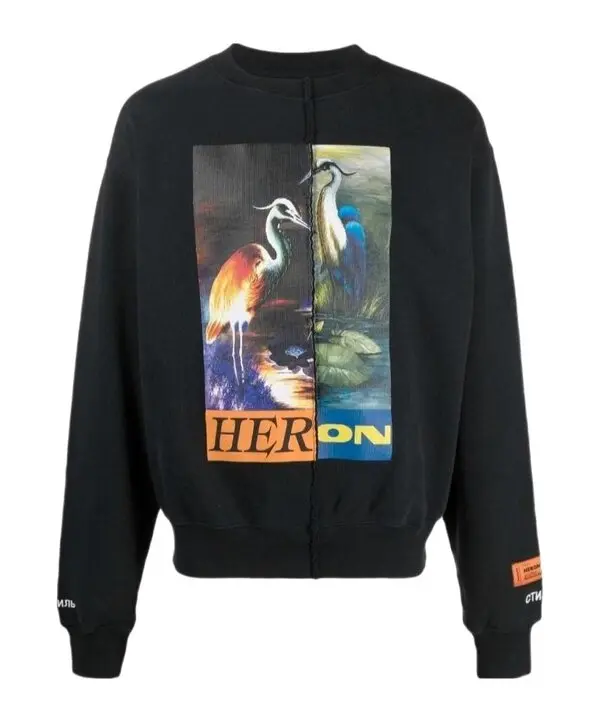 Heron Preston Graphic-print Patchwork Sweatshirt