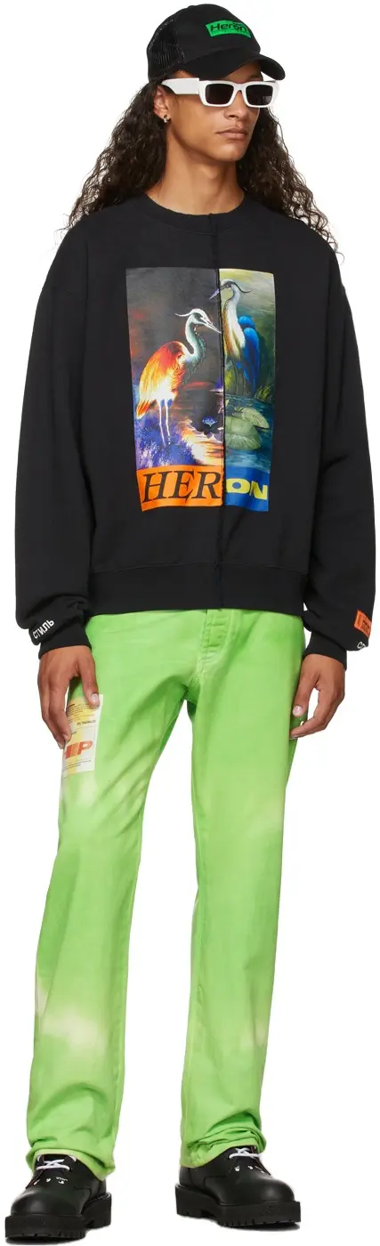 Heron Preston Graphic-print Patchwork Sweatshirt