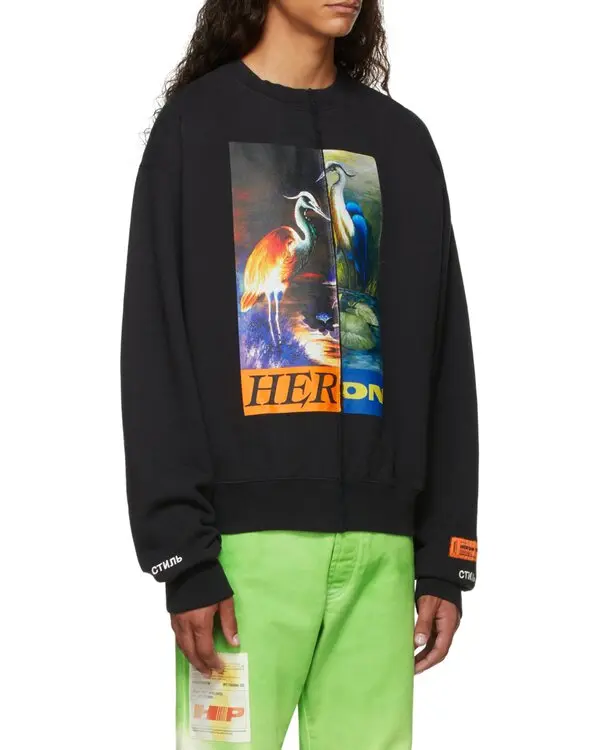 Heron Preston Graphic-print Patchwork Sweatshirt
