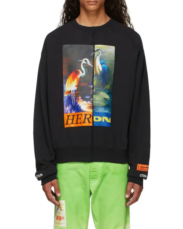 Heron Preston Graphic-print Patchwork Sweatshirt
