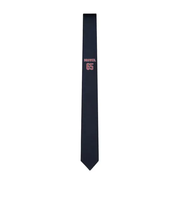 Thom Browne Logo-jacquard Silk Tie - Black