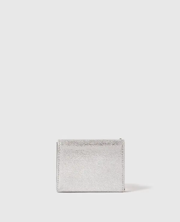 Stella McCartney Falabella Metallic Tri-fold Wallet - Gray