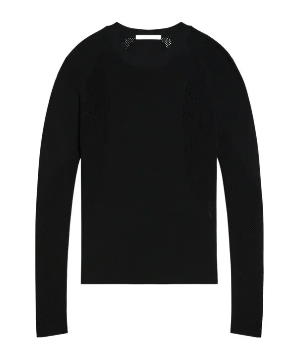 Helmut Lang Mesh Panelled Knitted Sport Top
