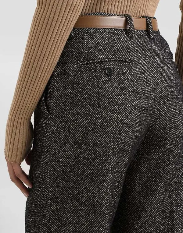 Dolce & Gabbana Chevron Straight Leg Trousers - Multi-color