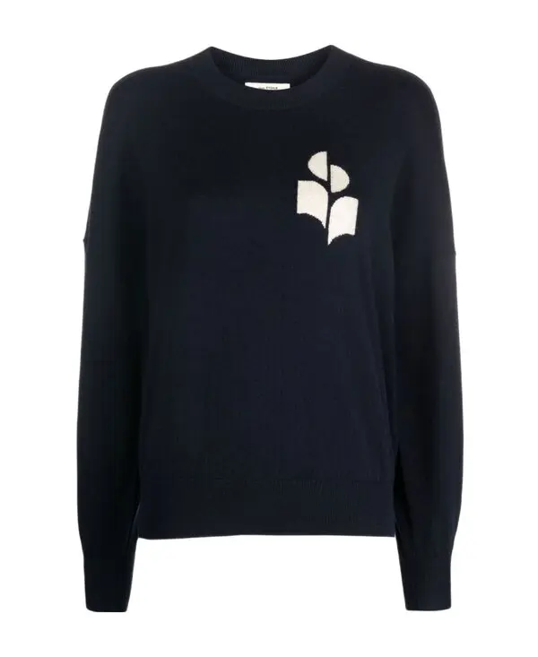 Isabel Marant Étoile Logo Intarsia Knitted Jumper - Black