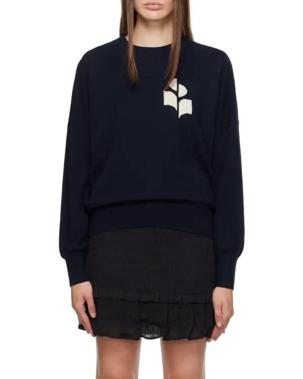 Isabel Marant Étoile Logo Intarsia Knitted Jumper - Black