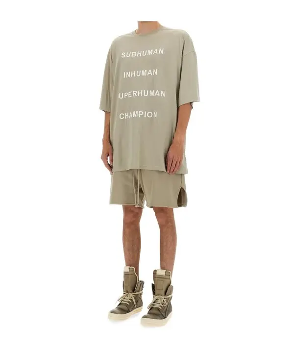 Rick Owens Text Printed Crewneck T-shirt
