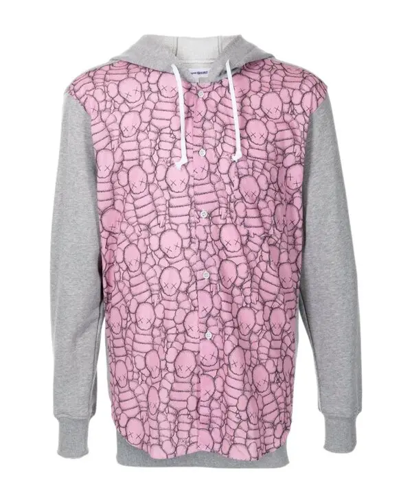Comme Des Garçons Colour-block Cotton Hoodie