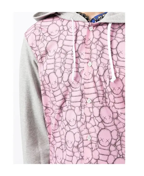 Comme Des Garçons Colour-block Cotton Hoodie