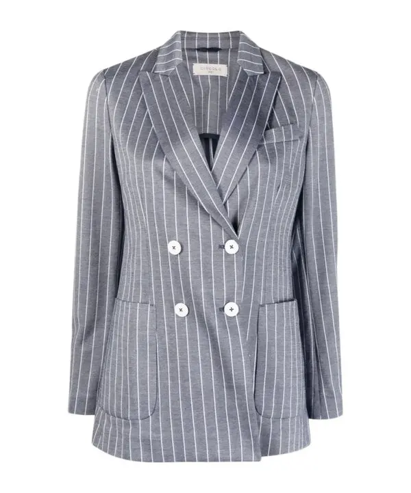 CIRCOLO 1901 Double-breasted Pinstripe Blazer