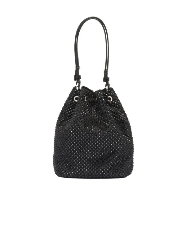 Prada Crystal Embellished Drawstring Mini Bag