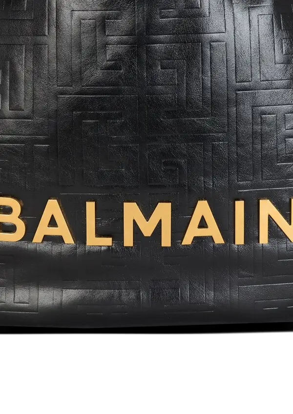 Balmain 1945 Soft Monogrammed Hobo Bag