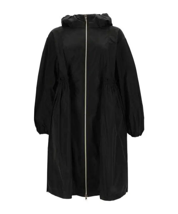 Herno Zip-up Hooded Coat - Black