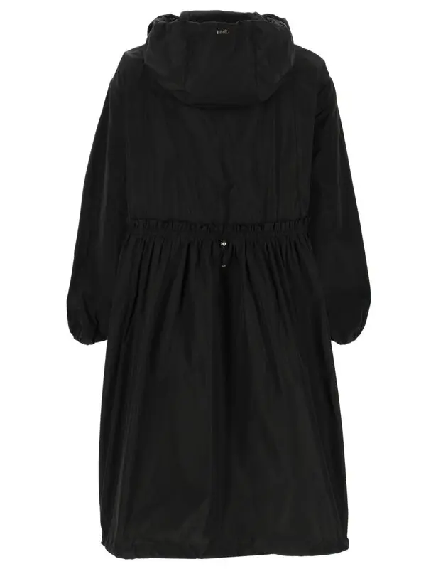Herno Zip-up Hooded Coat - Black