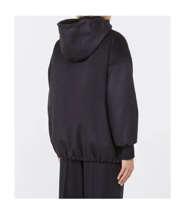 Max Mara Derris Drawstring Long-sleeved Coat - Blue