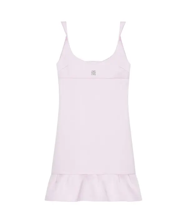 Givenchy Satin Dress With Twisted Straps And 4g Detail - Pale Pink