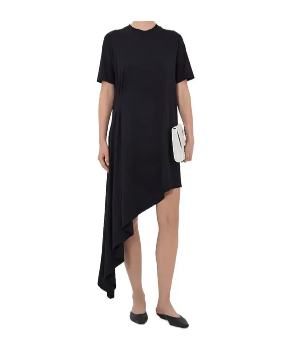 Loulou De Saison Igari Asymmetrical T-shirt Dress - Black