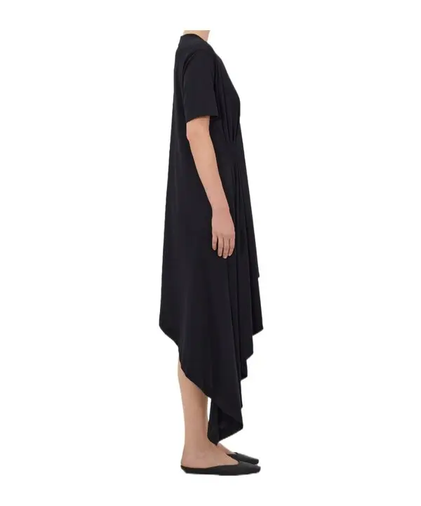 Loulou De Saison Igari Asymmetrical T-shirt Dress - Black