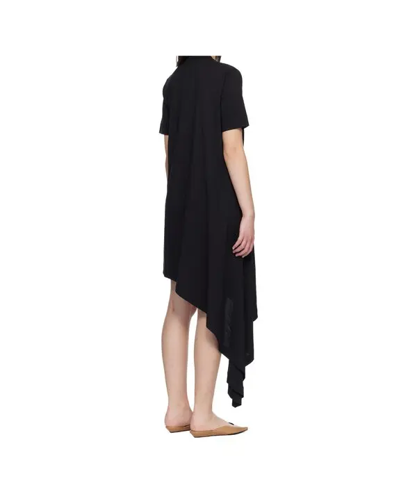 Loulou De Saison Igari Asymmetrical T-shirt Dress - Black