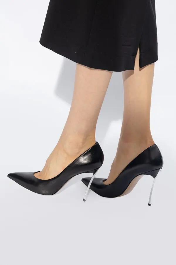 Casadei Blade Pointed Toe High Heel Pumps - Black