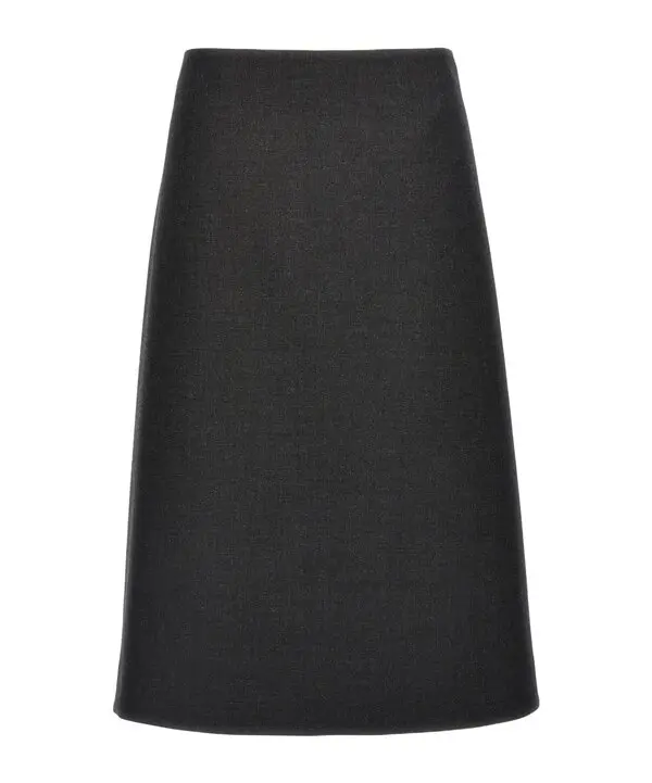 JIL SANDER High-waisted Midi Skirt