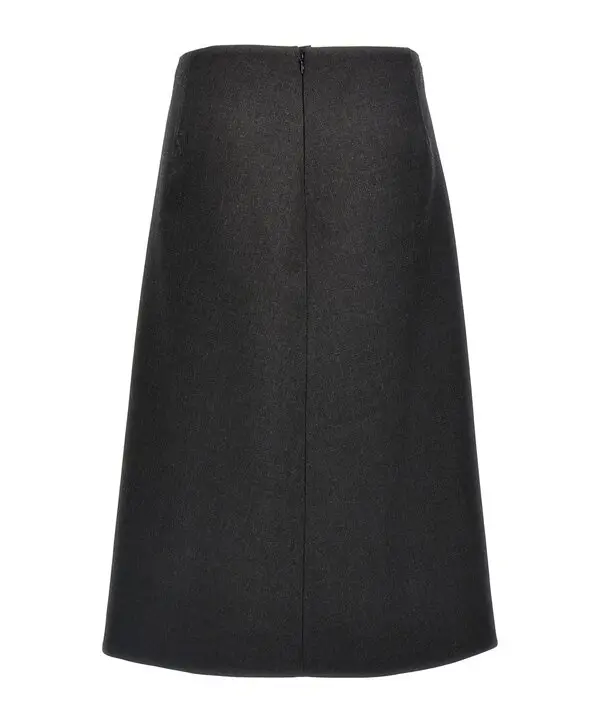 JIL SANDER High-waisted Midi Skirt