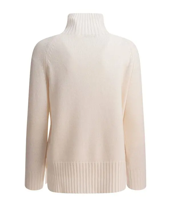 KANGRA High-neck Ribbed Sweater - Beige