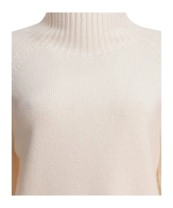 KANGRA High-neck Ribbed Sweater - Beige