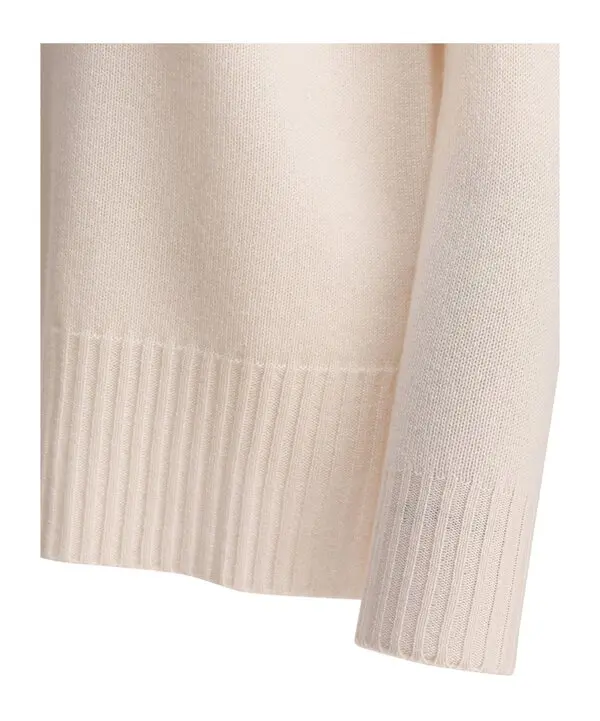 KANGRA High-neck Ribbed Sweater - Beige