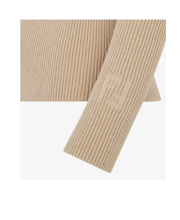 Fendi Buttoned Long-sleeved Cardigan - Nude