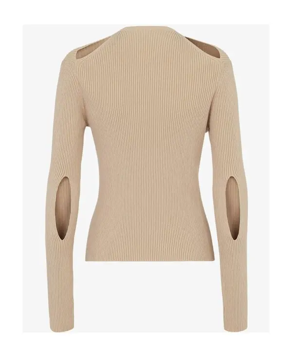 Fendi Buttoned Long-sleeved Cardigan - Nude