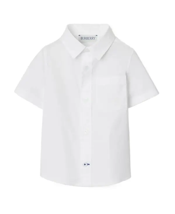 Burberry Short Sleeve Cotton Shirt - White