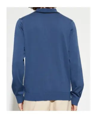Paul Smith Logo Embroidered Knitted Polo Shirt