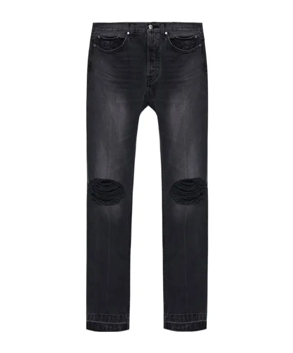 Rhude Distressed Relaxed Fit Jeans - No