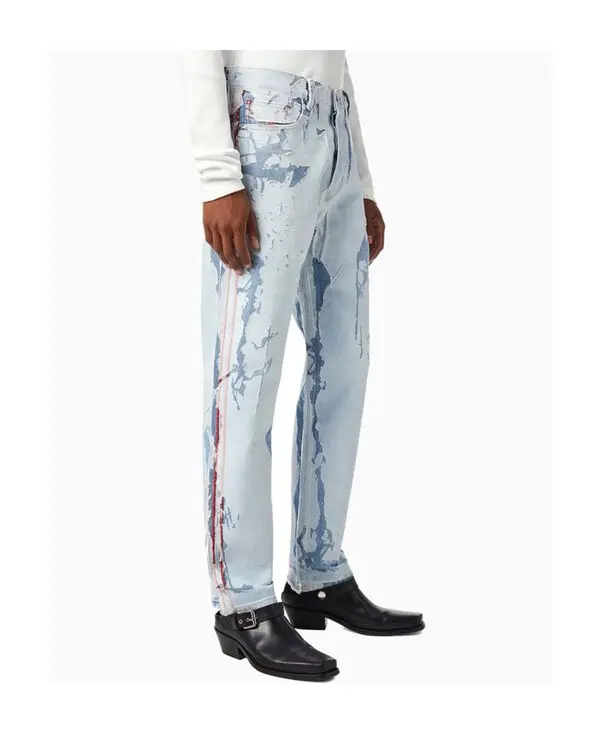 DIESEL® Straight Leg Jeans With Logo Patches