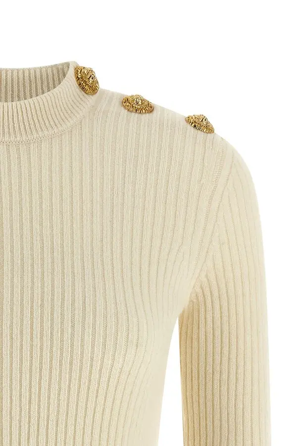Balmain Embellished Knitted Pullover