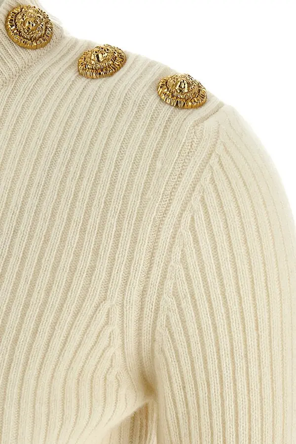 Balmain Embellished Knitted Pullover