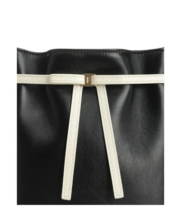 FERRAGAMO Drawstring Bucket Bag With Bow Detail