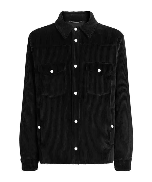 Dolce & Gabbana Quilted Velvet Shirt Jacket - Black