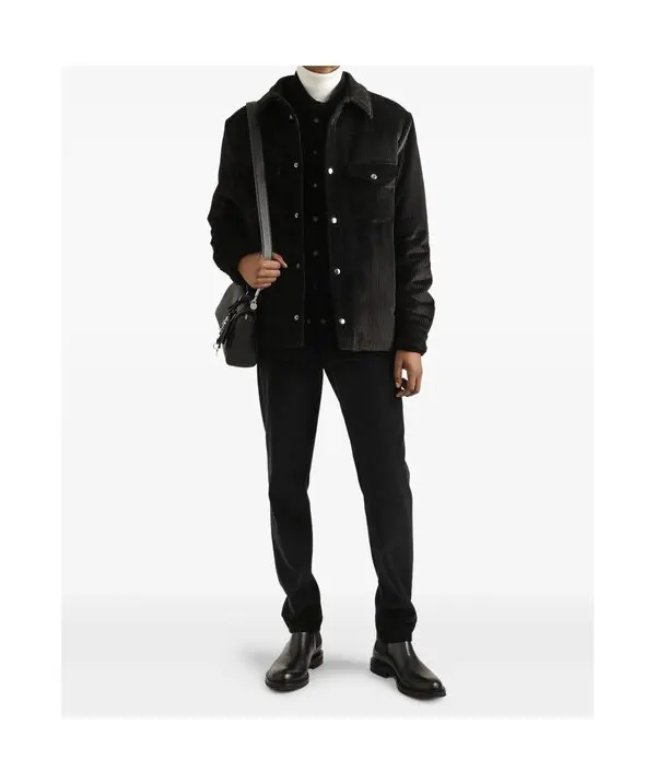 Dolce & Gabbana Quilted Velvet Shirt Jacket - Black
