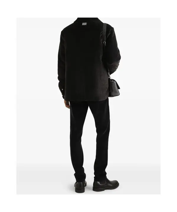 Dolce & Gabbana Quilted Velvet Shirt Jacket - Black