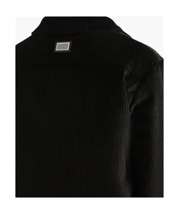 Dolce & Gabbana Quilted Velvet Shirt Jacket - Black