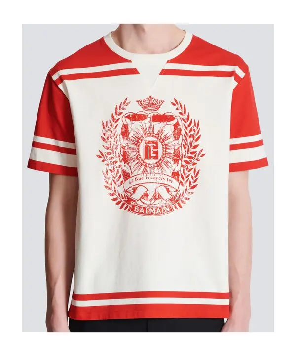Balmain Varsity T-shirt With Écusson Print