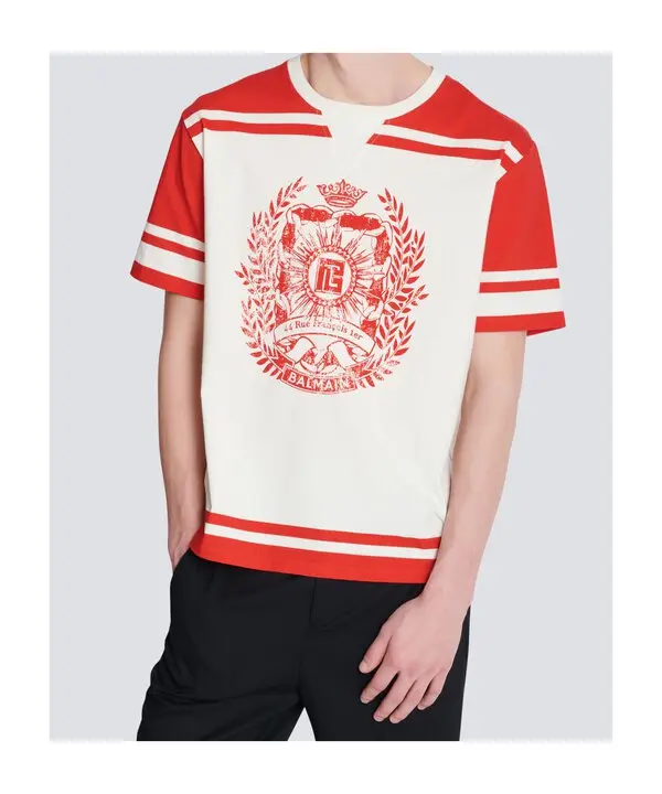 Balmain Varsity T-shirt With Écusson Print